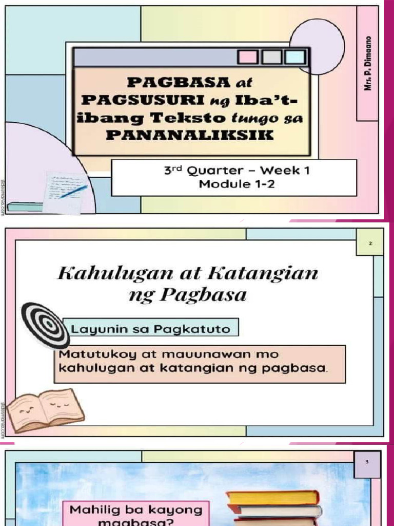 Pagbasa 1 | PDF
