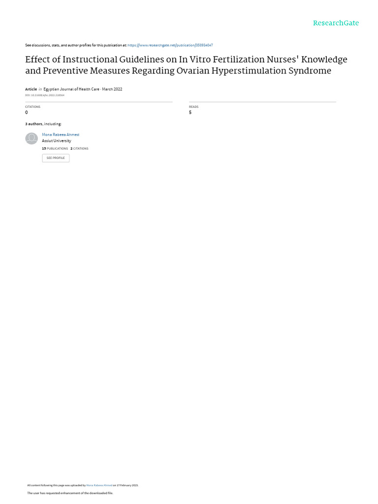 Effect of Instructional Guidelines On in Vitro Fer | PDF | In Vitro ...