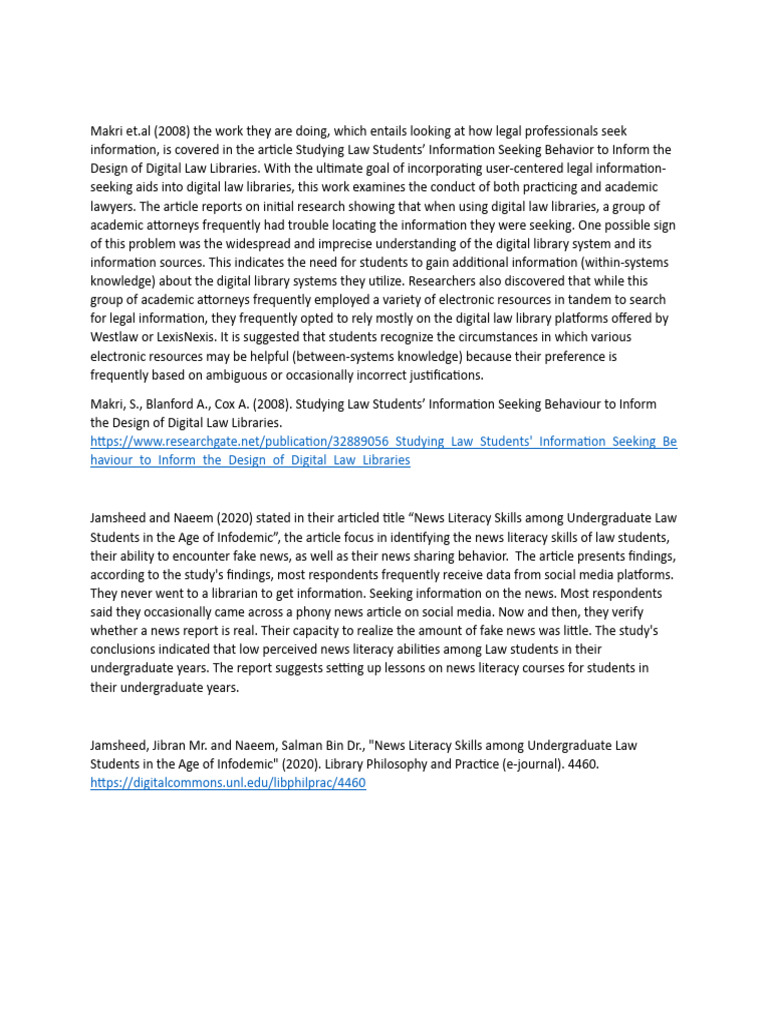 Haviour To Inform The Design of Digital Law Libraries | Download Free ...