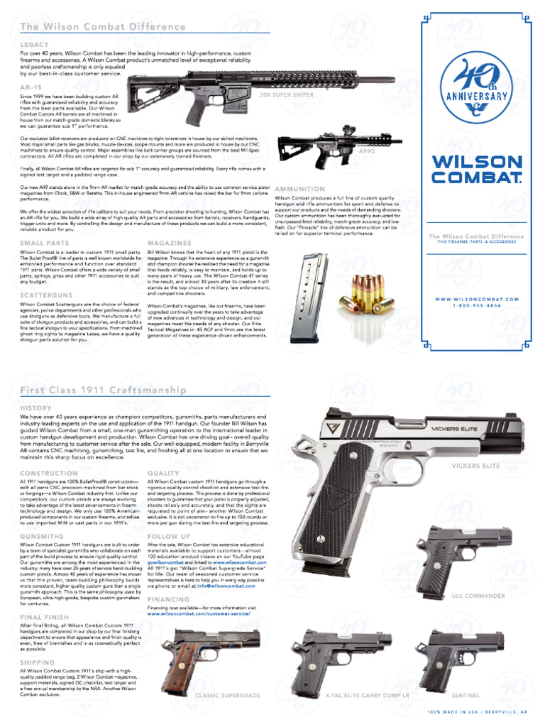 Wilson Combat Brochure 2017 | PDF