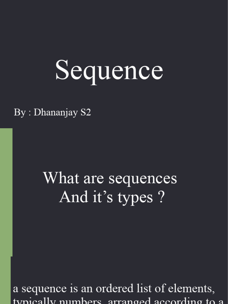 Understanding Sequences and Their Types | PDF