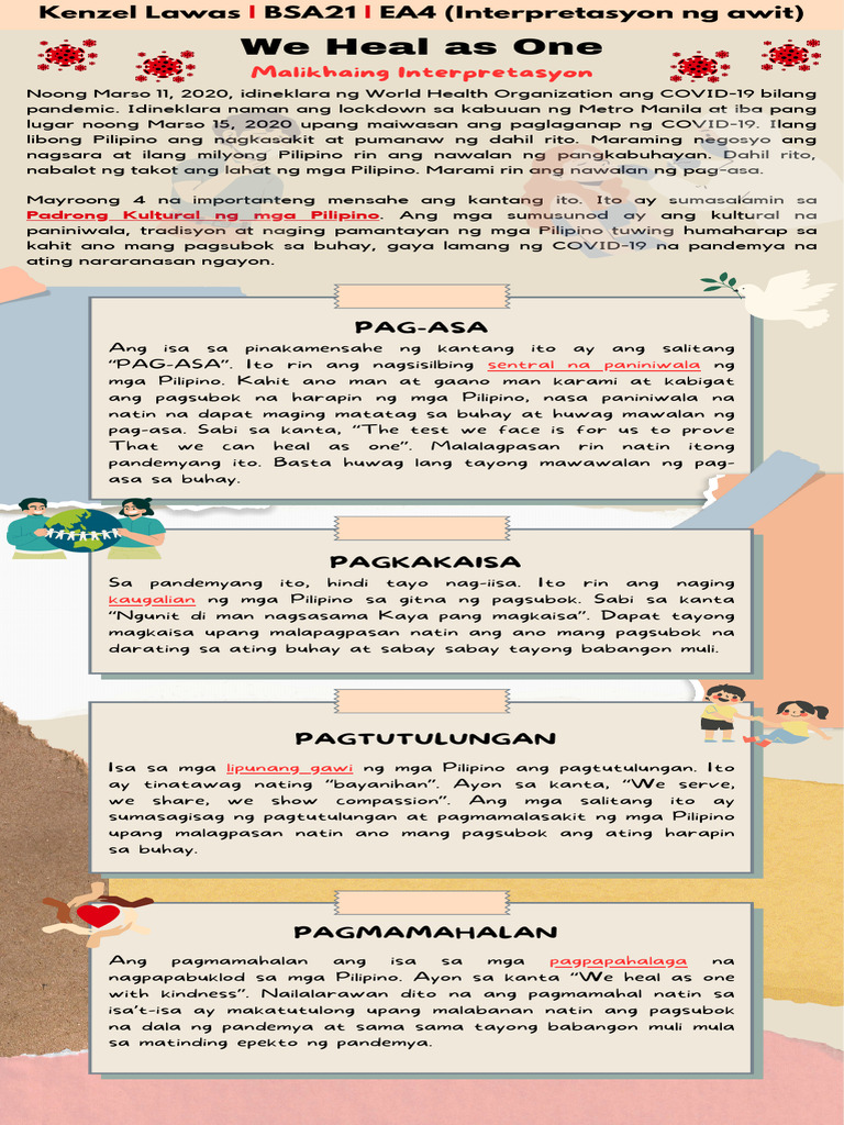 Kenzel Lawas - BSA21 - EA4 (Interpretasyon NG Awit) | PDF