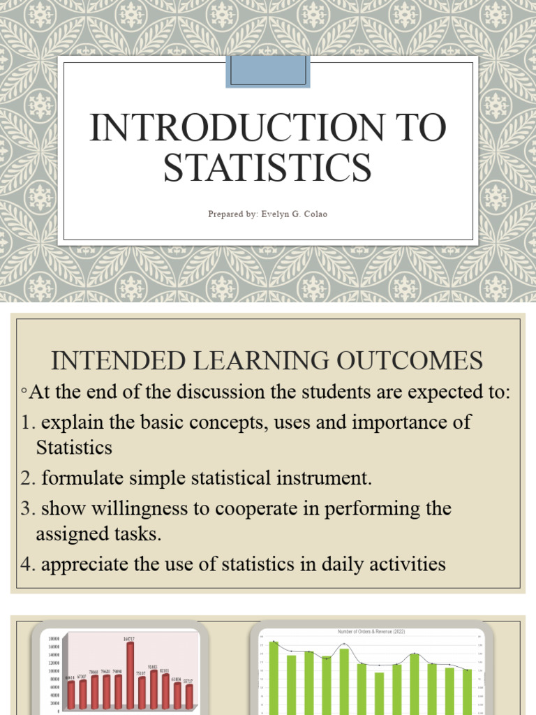 Introduction to Statistics Overview | PDF | Statistics | Data