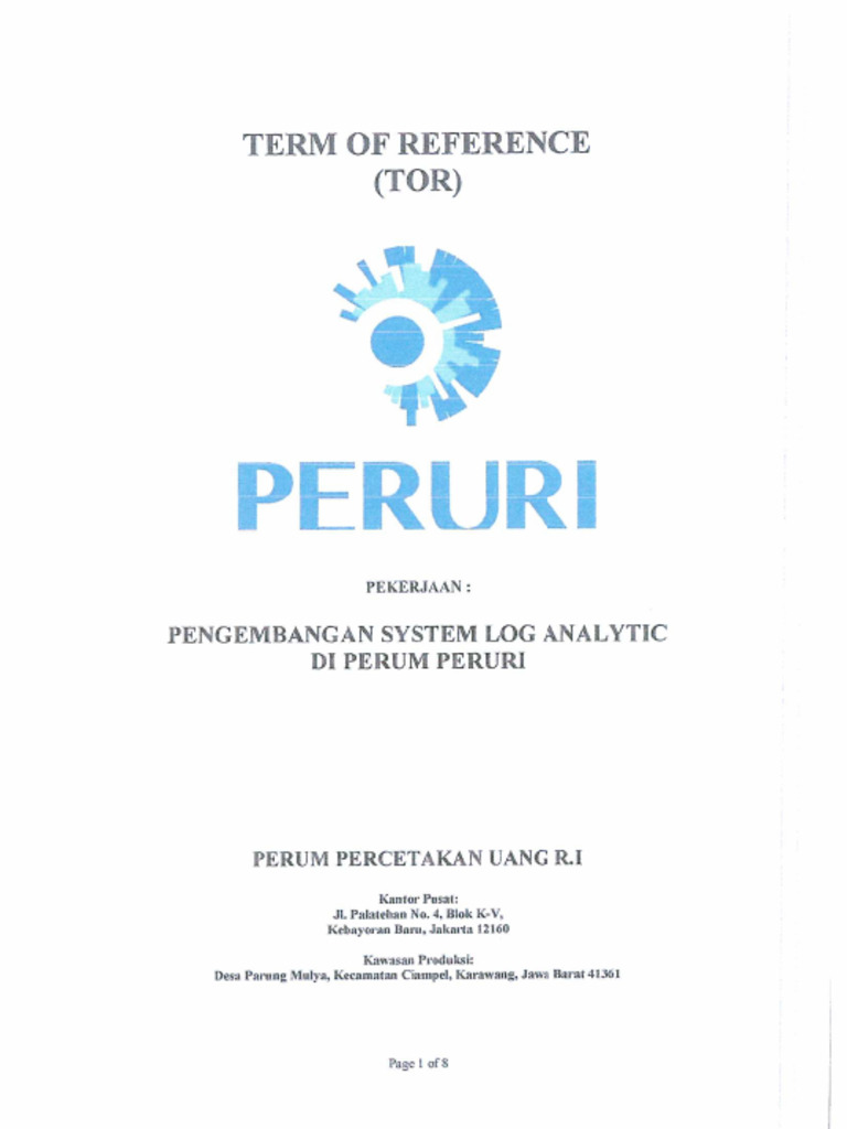 Tor - Pengembangan System Log Analytic Di Perum Peruri | PDF