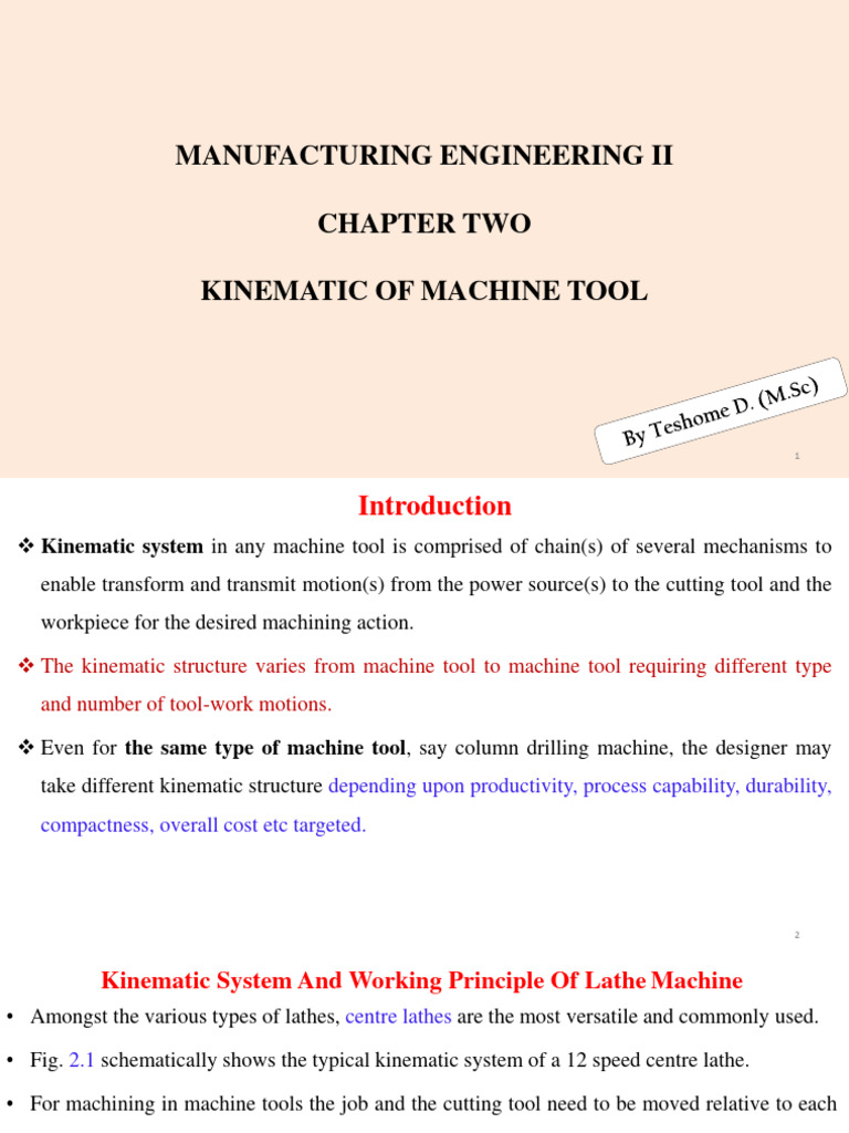 CH 2 3 4 Manufacturing Engineering II | PDF | Machining | Gear