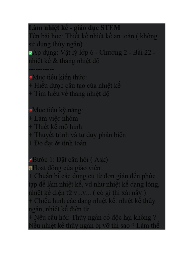 Làm nhiệt kế | PDF