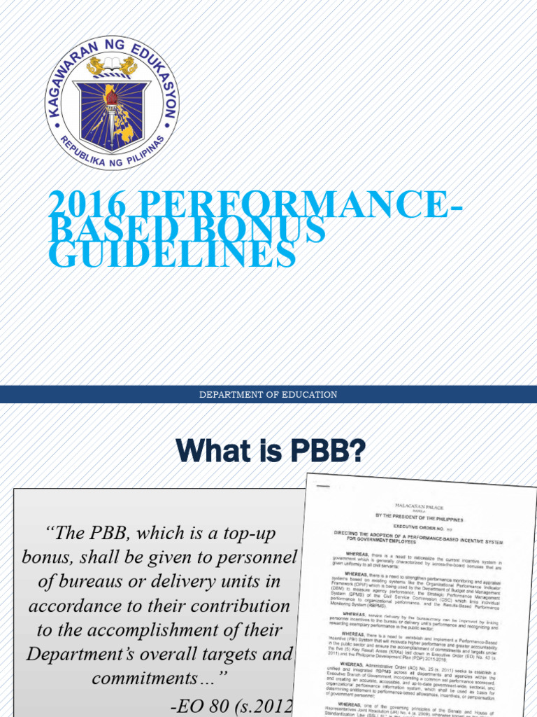 2016 PBB Guidelines Orientation 1 | PDF | Employment | Regulatory ...