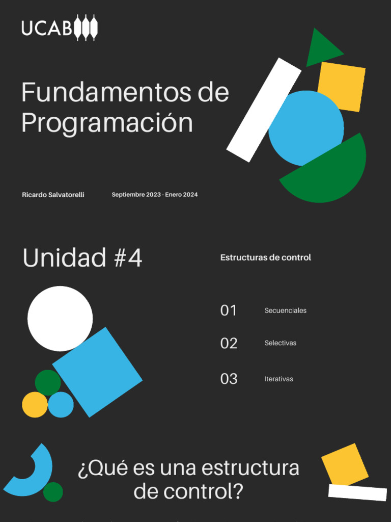 Unidad 4 Fundamentos De Programación Sem202415 Descargar Gratis Pdf 