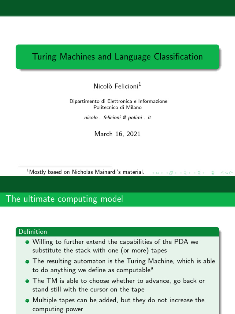 Es TM | PDF | Automata Theory | Theory Of Computation