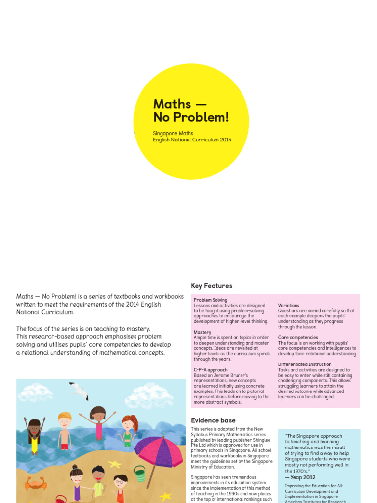 Maths No Problem Parent Teacher Info Pdf Mathematics Typography