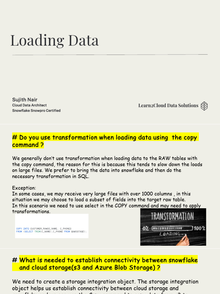 Loading Data in +snowflake | PDF | Computer File | Microsoft Azure