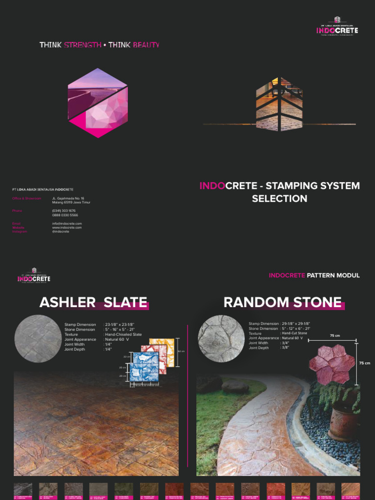 Indocrete - Stamping System Selection | PDF | Tile | Rocks