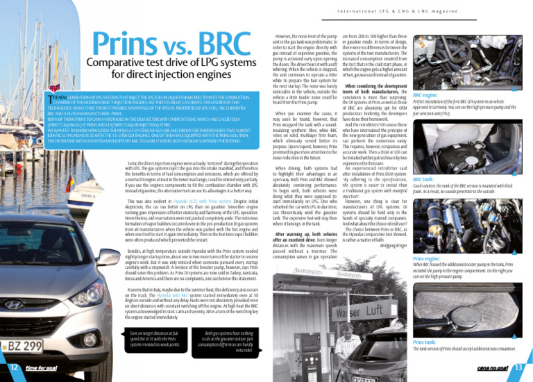 Prins vs. BRC Comparative Test Drive of LPG Systems | PDF | Gasoline ...