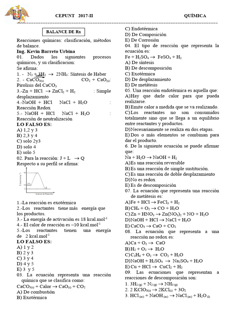 Semana 7 | PDF | Redox | Reacciones químicas