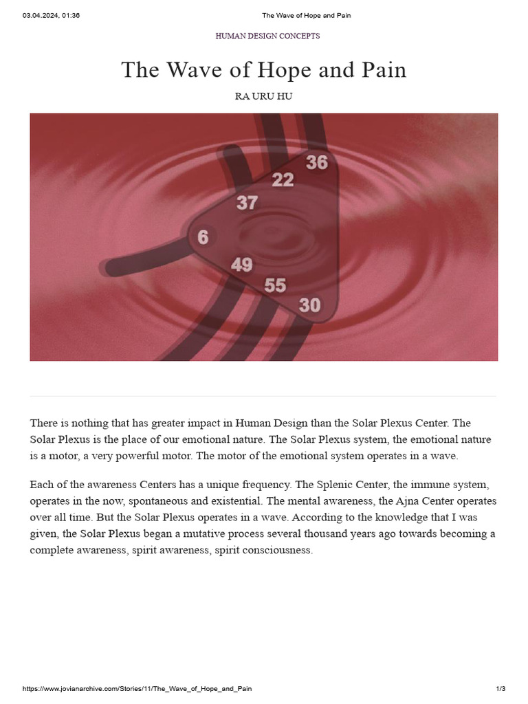 The Wave of Hope and Pain | PDF | Awareness | Psychology