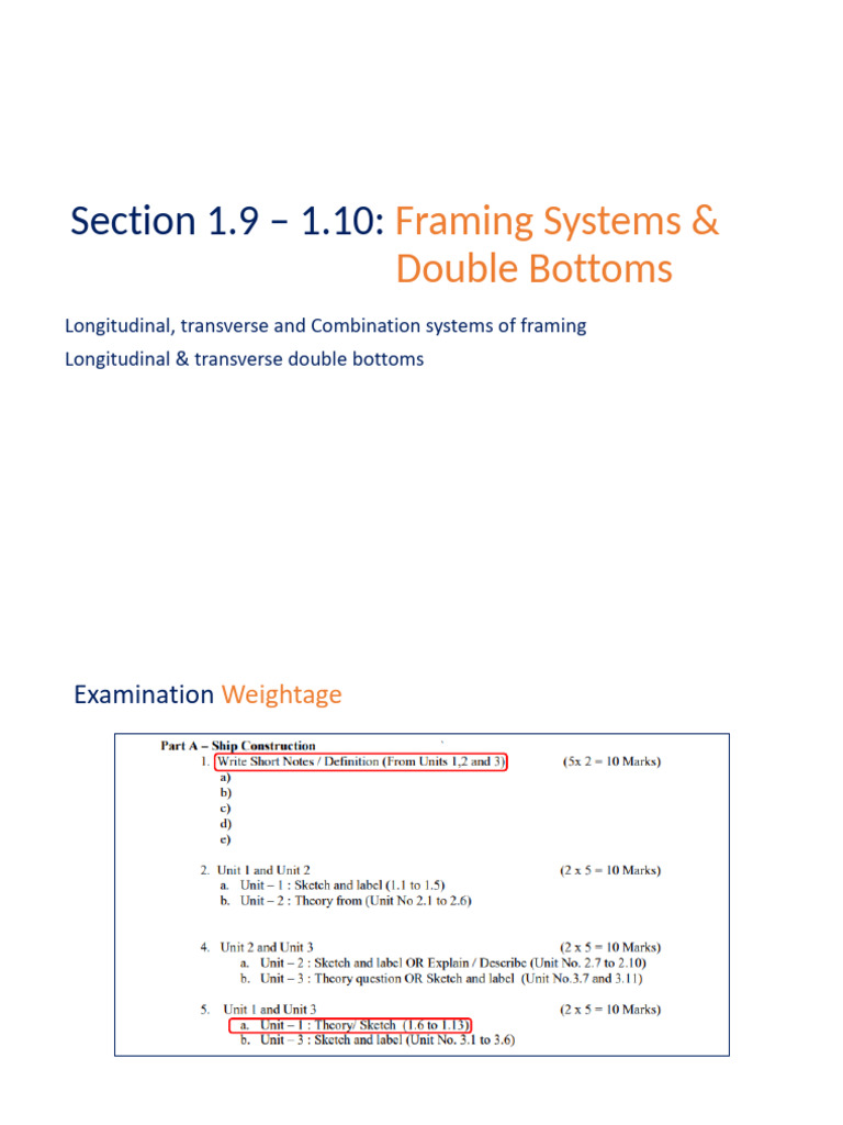 Framing Systems Double Bottoms | PDF | Deck (Ship) | Beam (Structure)