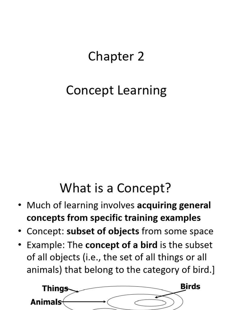 Chapter 2 Concept Learning | PDF | Hypothesis | Concept