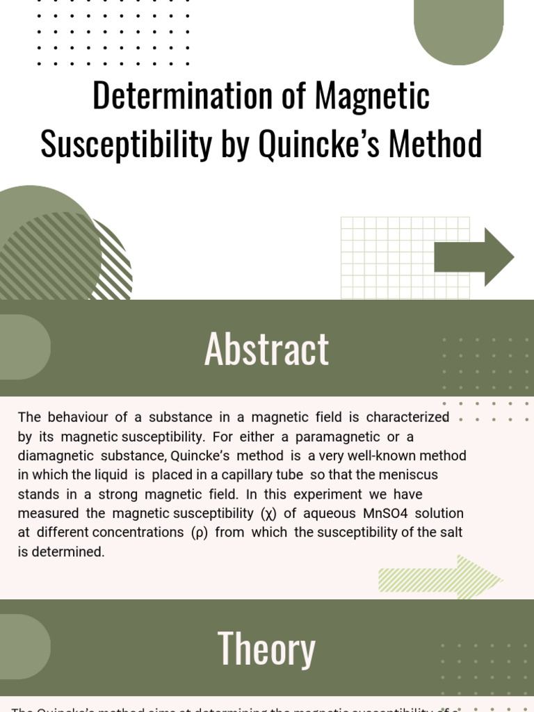Determination of Magnetic Susceptibility by Quincke's Method | PDF ...