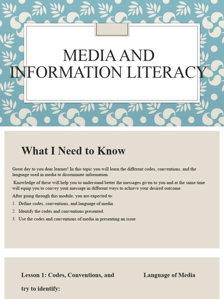 Understanding Media Codes and Conventions | PDF | Information | Narrative