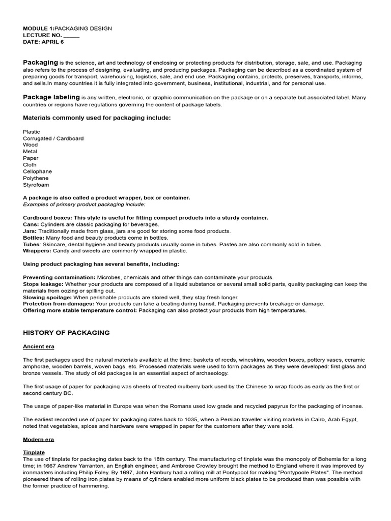 PM PACKAGING DESIGN | PDF | Packaging And Labeling