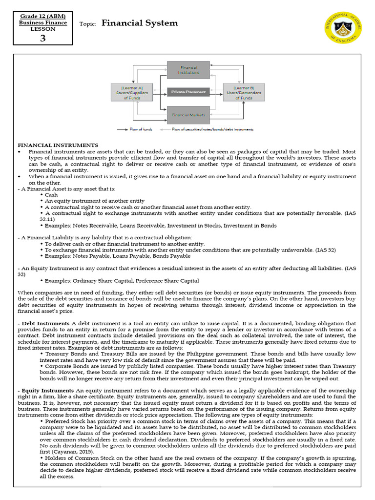 Lesson 3 | PDF | Stocks | Securities (Finance)