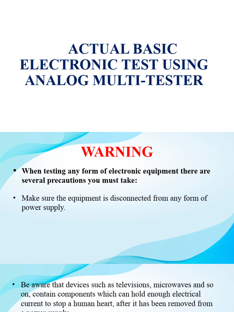 Basic Components Testing | PDF | Capacitor | Bipolar Junction Transistor