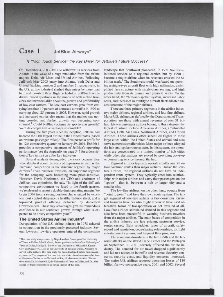 Jetblue Case Study | PDF