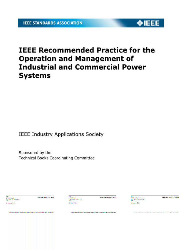 Ieee 30071 2010 Recommended Practice For The Operation and Management ...