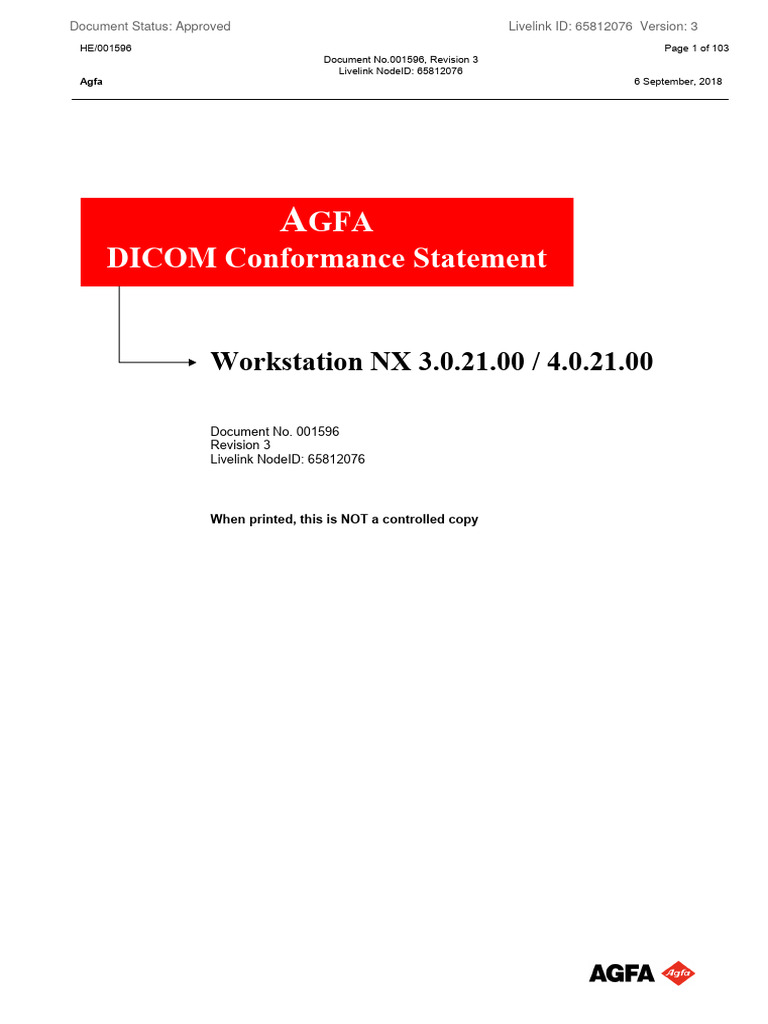 NX 3.0.21.00-4.0.21.00 DICOM Conformance Statement | PDF | Computing