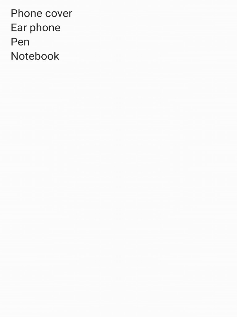 List of Things | PDF
