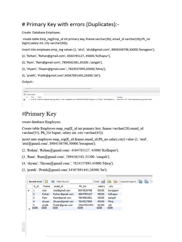 Primary Key | PDF | Computer Data | Software Design