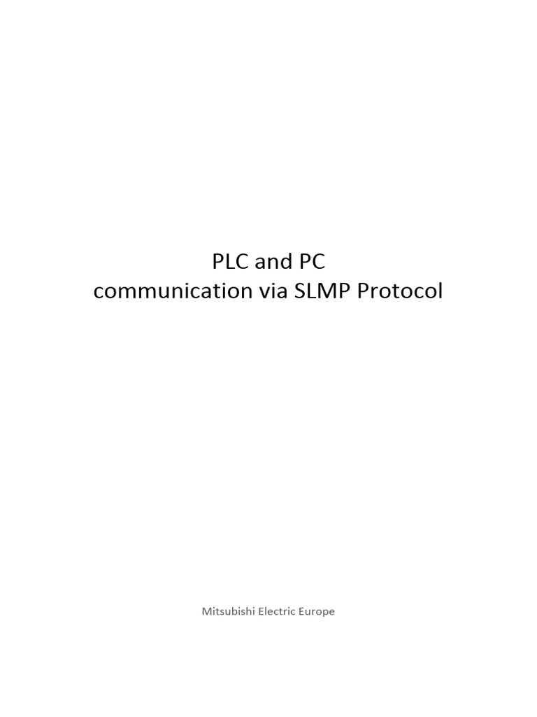 PLC and PC Communication Via SLMP Protocol | PDF | Ip Address ...