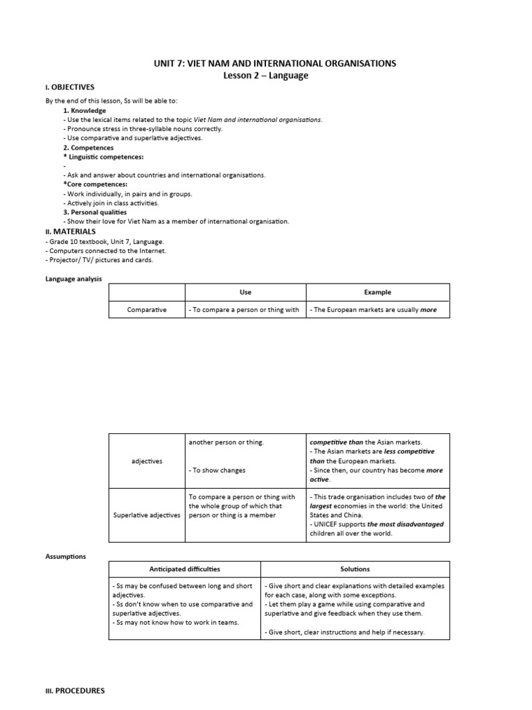 Unit 7 Language and Reading | PDF | Stress (Linguistics) | Adjective