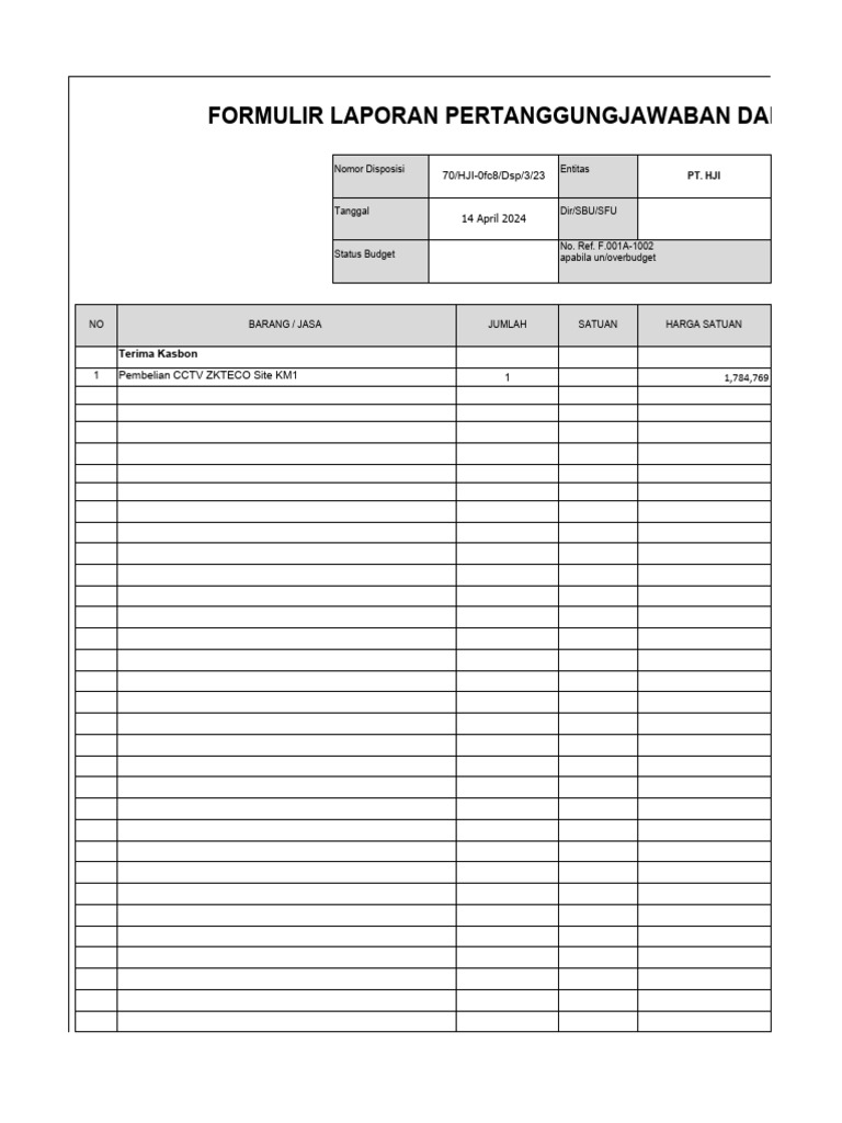 Template Disposisi | PDF