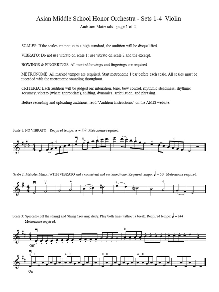 MSHO Scales Violin 2 | PDF | Violin | String Instruments