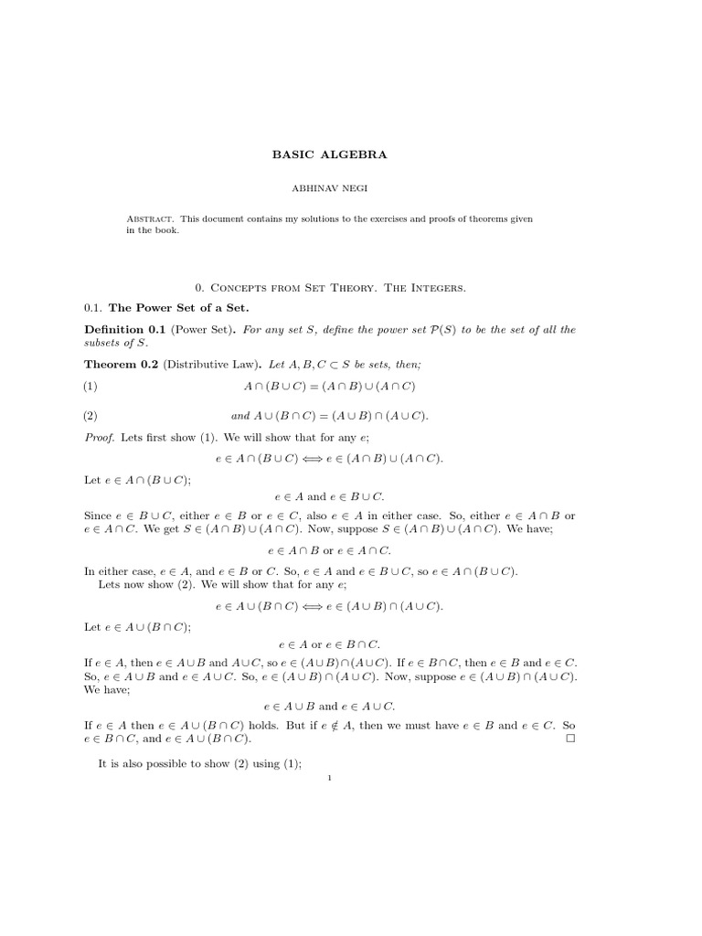 Basic Algebra | Download Free PDF | Mathematical Relations | Functions ...