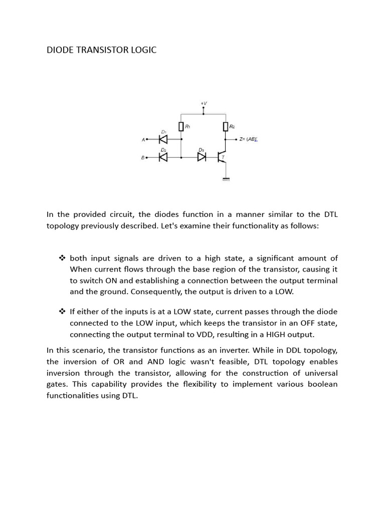Diode Transistor Logic | PDF