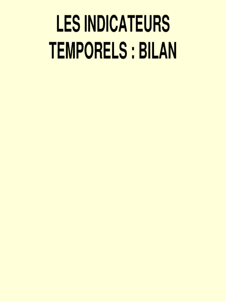 Les Indicateurs Temporels - Bilan | PDF | Verbe | Linguistique