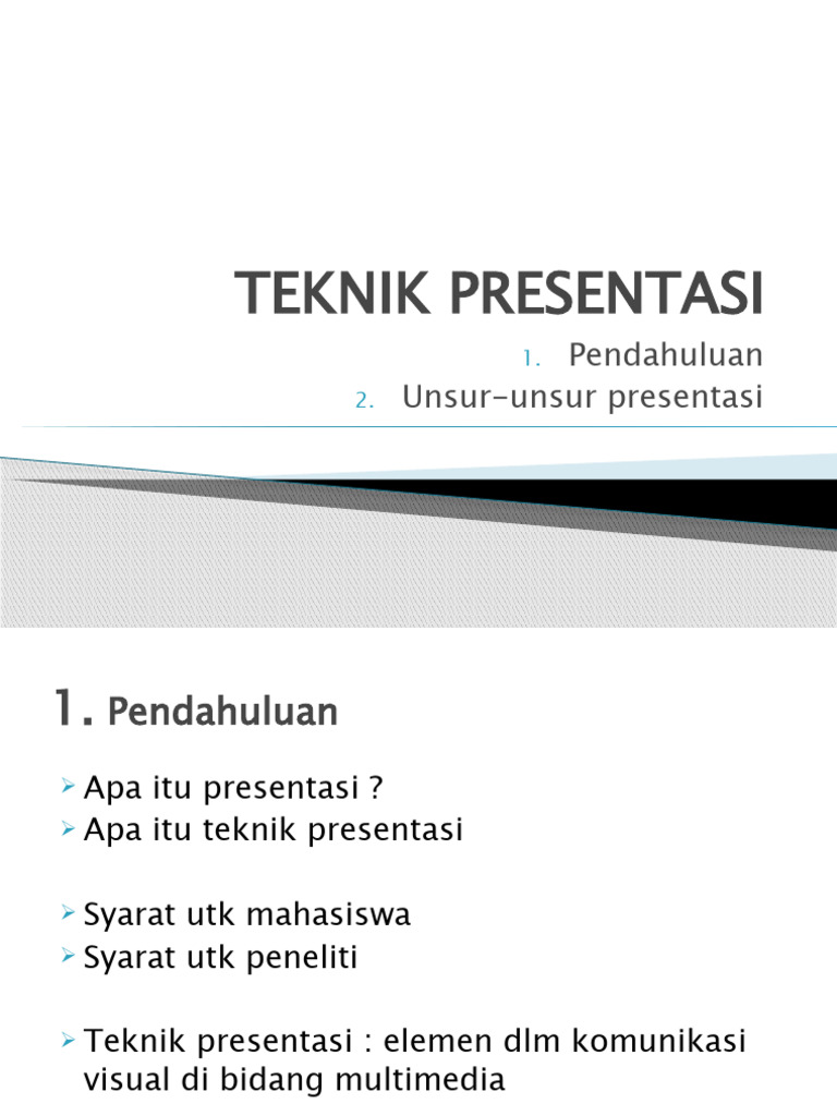 Teknik Presentasi Efektif | PDF