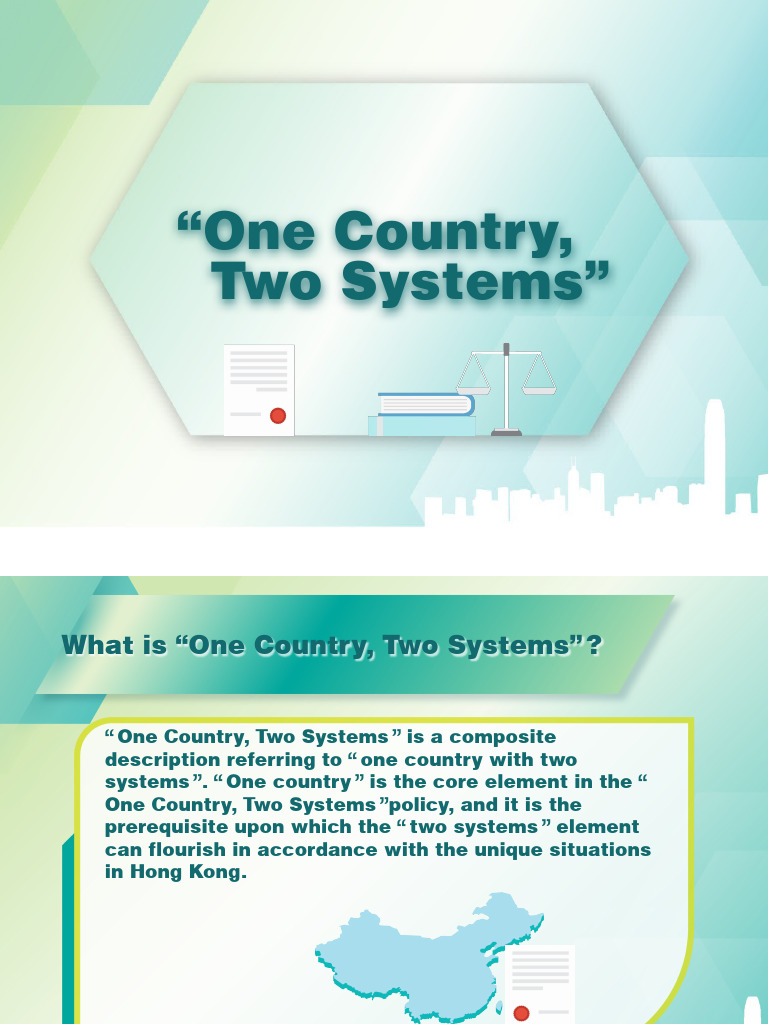One Country, Two Systems | PDF | Special Administrative Regions Of ...