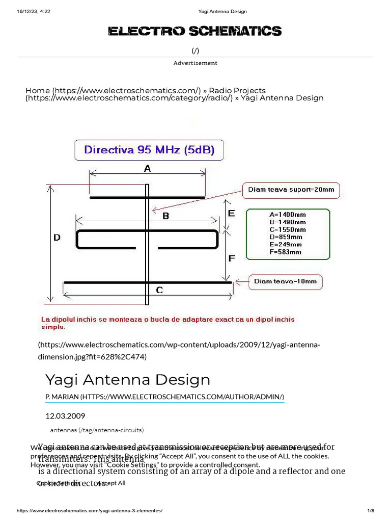 Yagi Antenna Design | PDF | Antenna (Radio) | Electromagnetic Spectrum