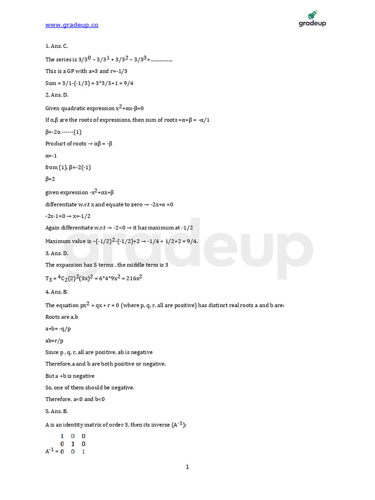 Nda Maths 50 Questions Solution Converted 57 | PDF | Mathematical Objects | Equations