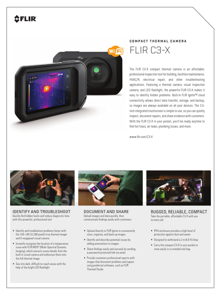 Flir C3-X: Compact Thermal Camera | PDF | Digital Camera | Thermography