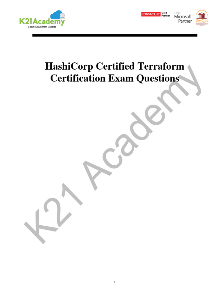 Terraform Certification Exam Questions FREE Guide Ed2 | PDF | Command Line Interface | Cloud ...