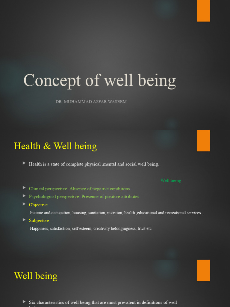 Concept of Well Being | PDF | Human Development Index | Well Being