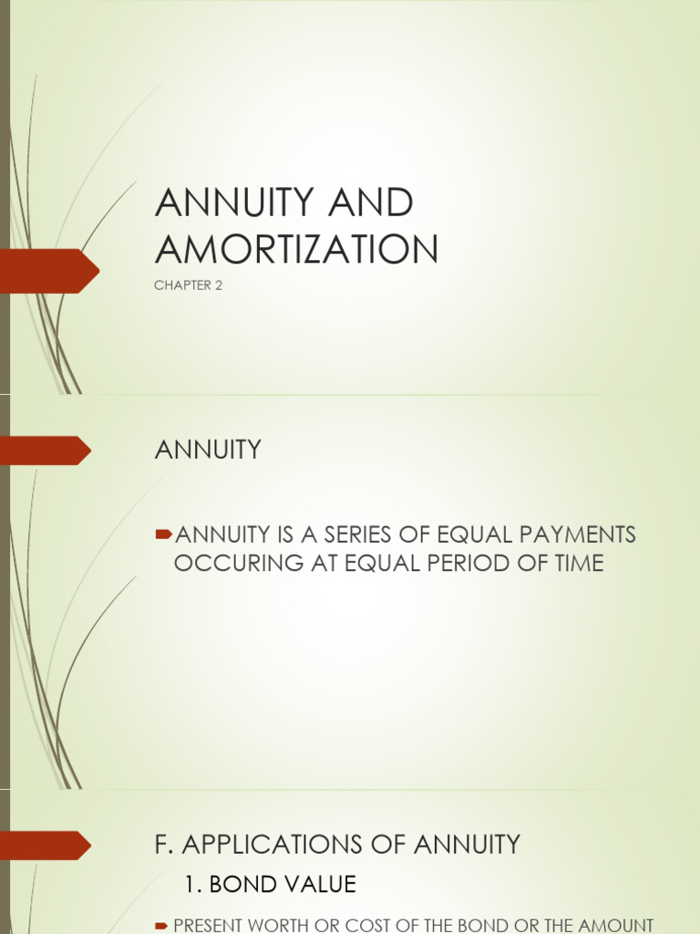 Ch. 2 Annuity 2 | PDF | Bonds (Finance) | Interest