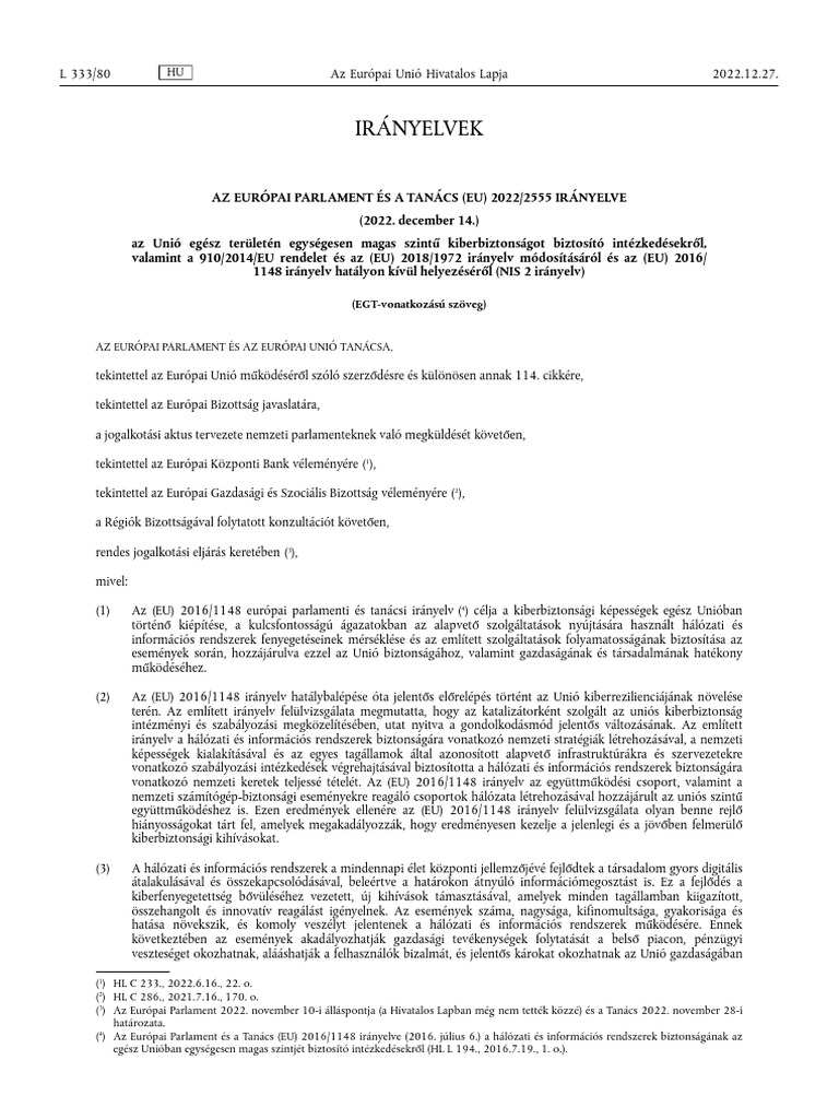 Celex 32022L2555 Hu TXT-1 | PDF