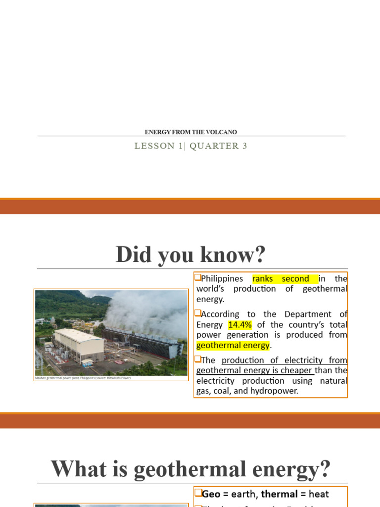 Energy From The Volcano | PDF | Geothermal Energy | Power Station