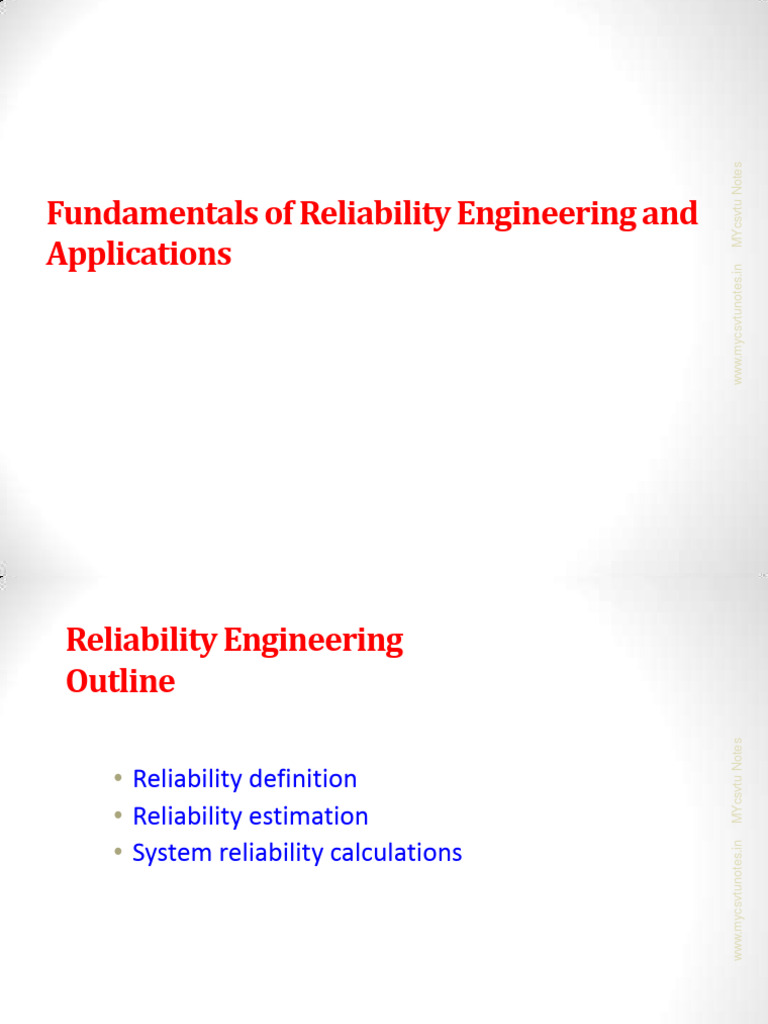Reliability Engineering | PDF | Reliability Engineering | Applied ... Reliability Engineering | PDF | Reliability Engineering | Applied ...
