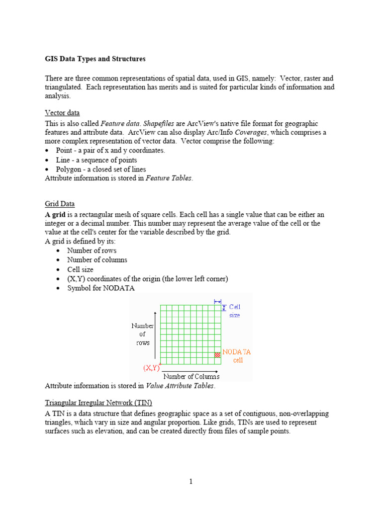 Gis Datastruct | PDF | Geographic Information System | Data
